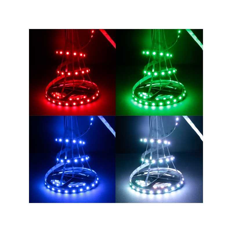Kit ruban LED RGB 60LED/m IP65 2m50 contrôleur multizone 220V