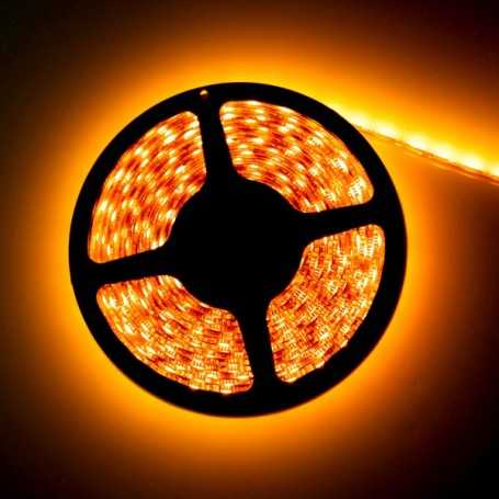 Kit bande LED orange 60LED/m étanche 2m50 220V avec interrupteur