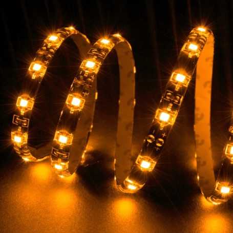 Kit bande LED orange 60LED/m étanche 2m50 12V tuning auto