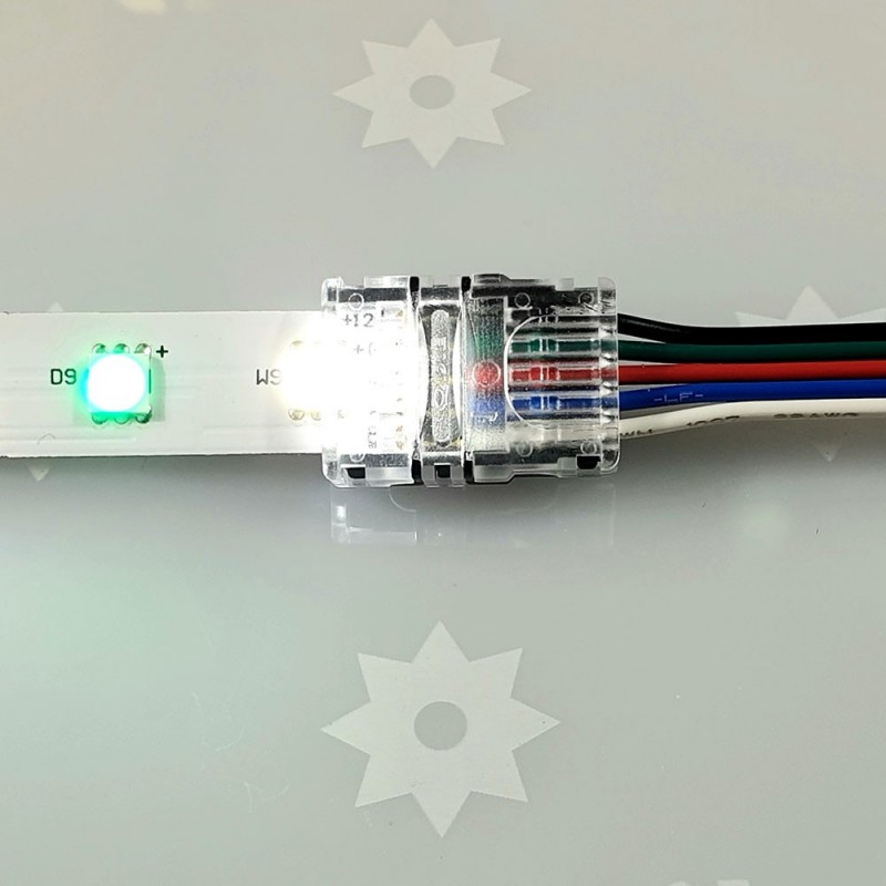 Connecteur rapide ruban LED RGBW 12mm vers fil électrique QuickLED
