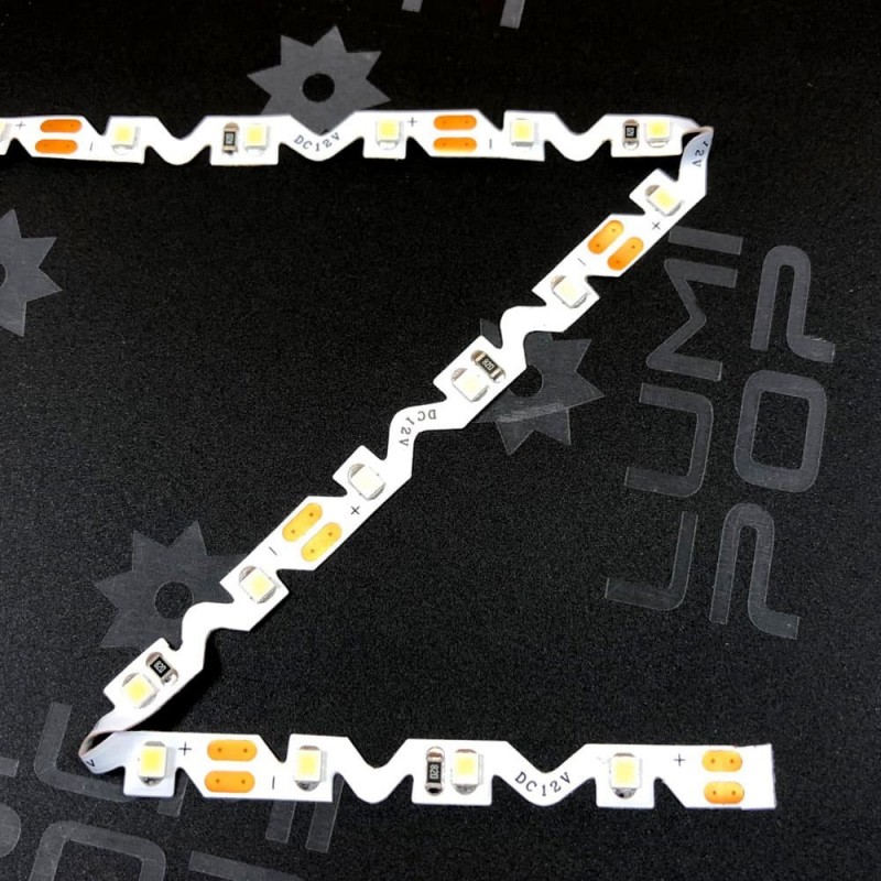 Kit ruban LED pliable ZigZag blanc froid 60LED/m 5m 220V branchement direct