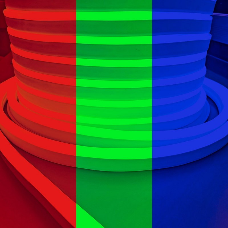 Néon flexible LED RGB 220V sans transformateur, jusqu'à 40m