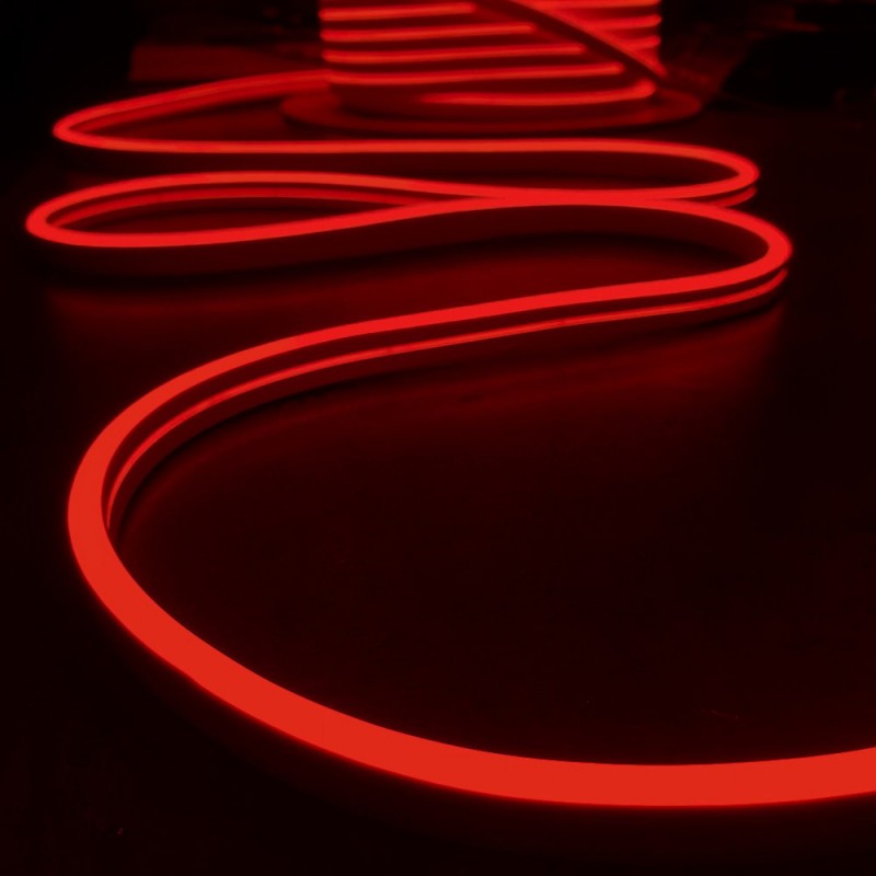 Néon LED en silicone 24V rouge, ultra fin et flexible