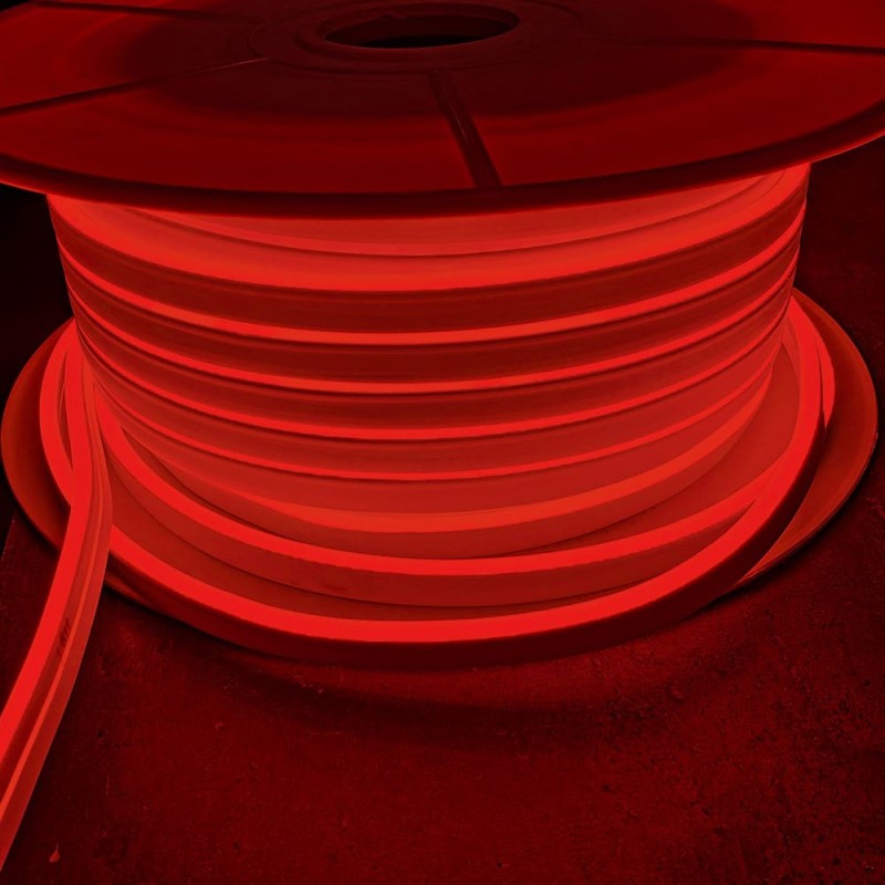 Néon LED en silicone 24V rouge, ultra fin et flexible