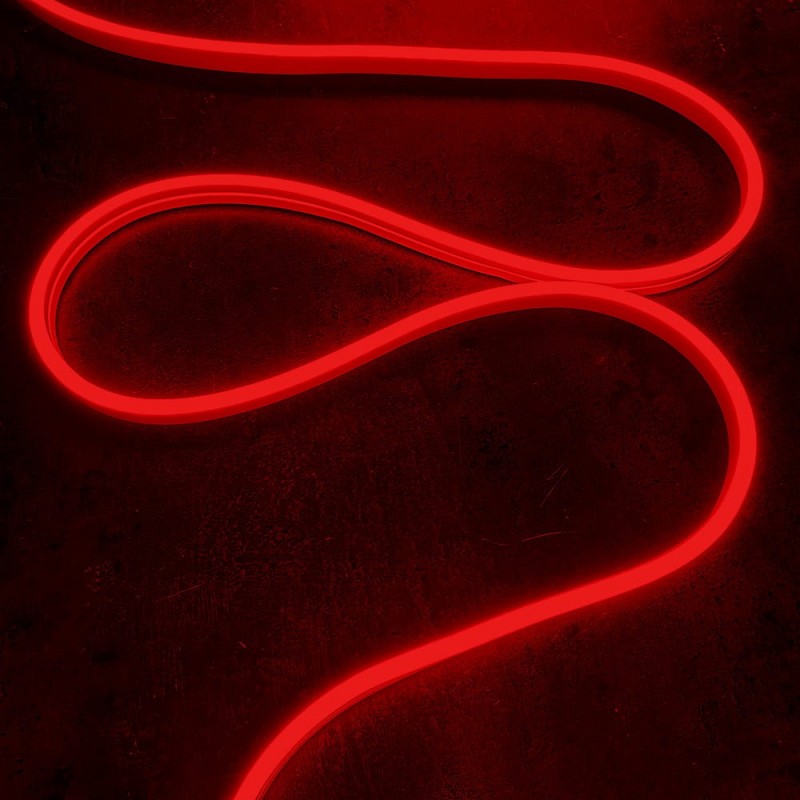 Néon LED en silicone 24V rouge, ultra fin et flexible
