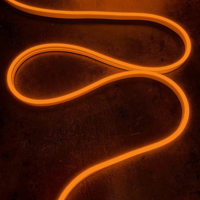 Néon LED en silicone 24V orange, ultra fin et flexible