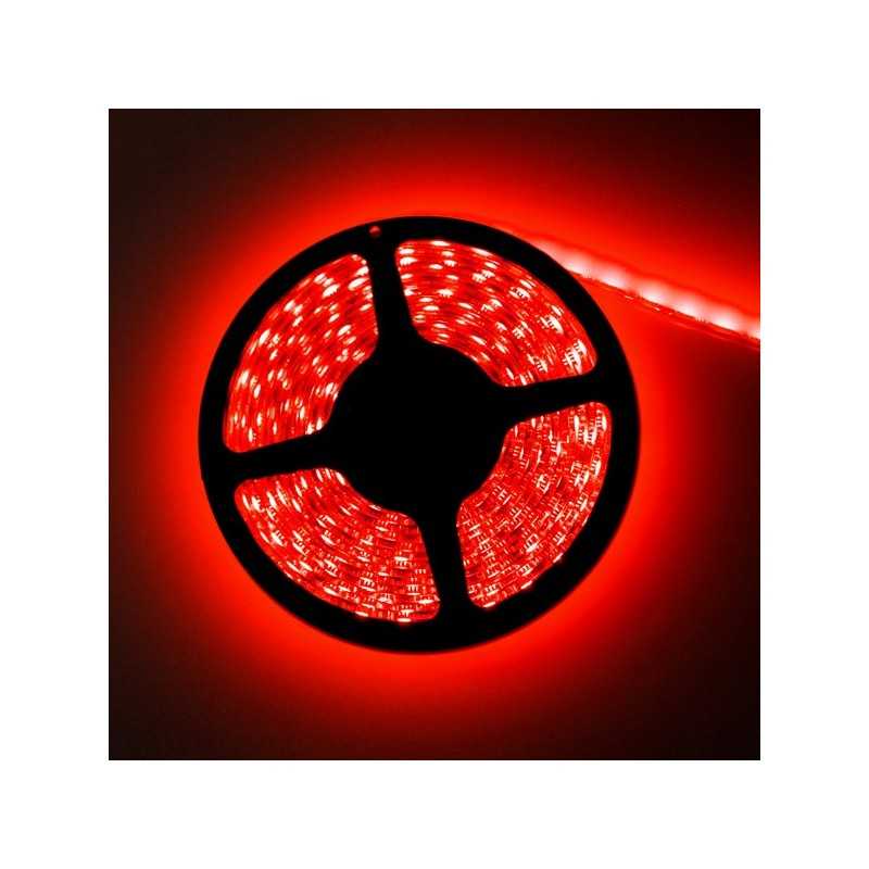 Kit bande LED rouge 60LED/m étanche 2m50 avec boitier piles